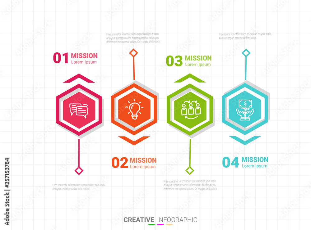 Presentation infographic gram, graph, presentation and round chart ...