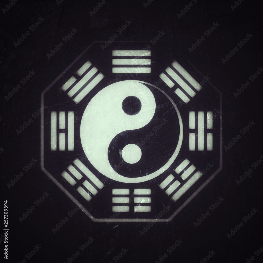 Yin-Yang and Bā-guà (8 trigrams). The Chinese Cosmic Symbol of duality ...