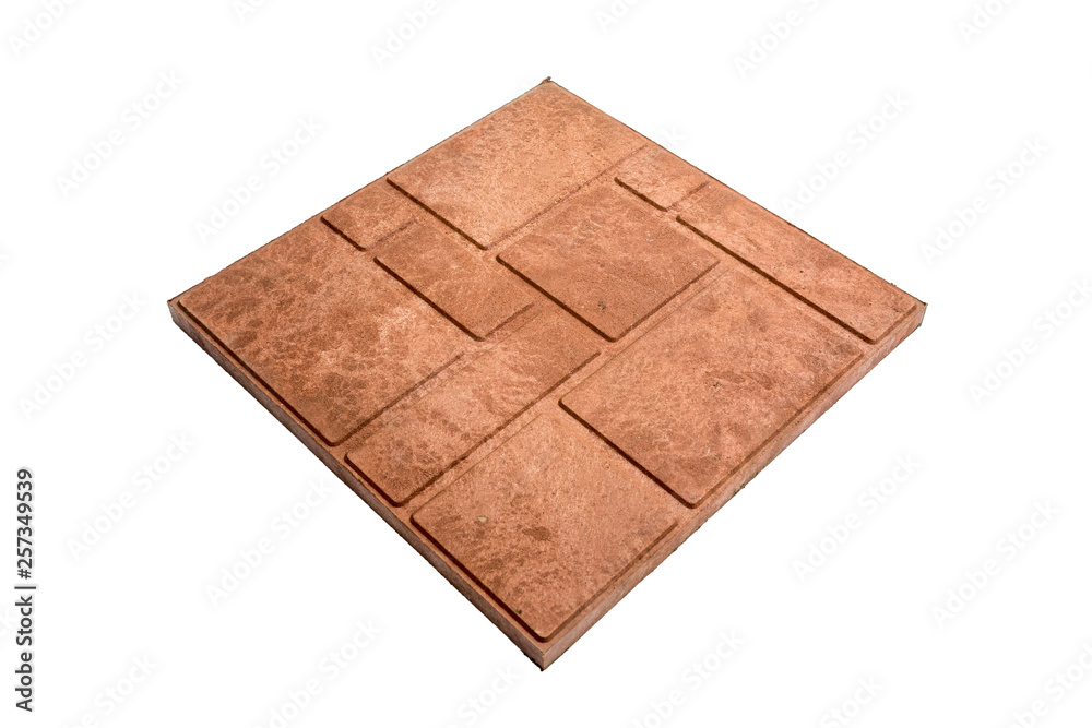 eco-parking paving slabs made of recycled plastic waste isolated on ...