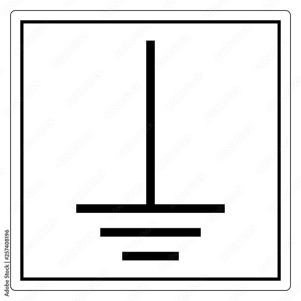 Earth (Ground) Symbol Sign, Vector Illustration, Isolate On White ...