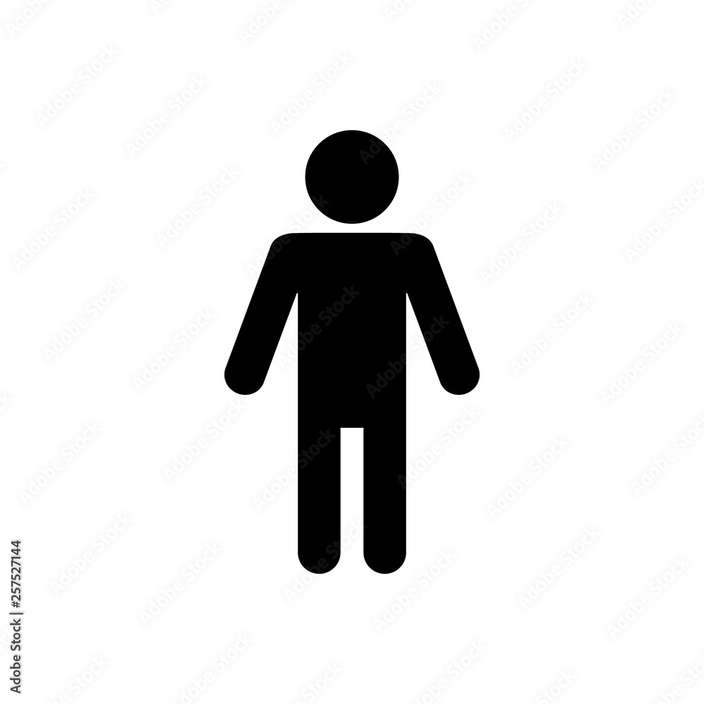 Man Lavatory Icon. Men Rest Room Sign. Toilet for Gents Symbol Vector ...