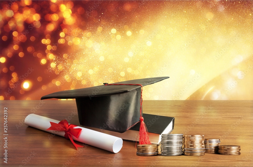 Scholarship debt loan student academic background banking Stock Photo ...