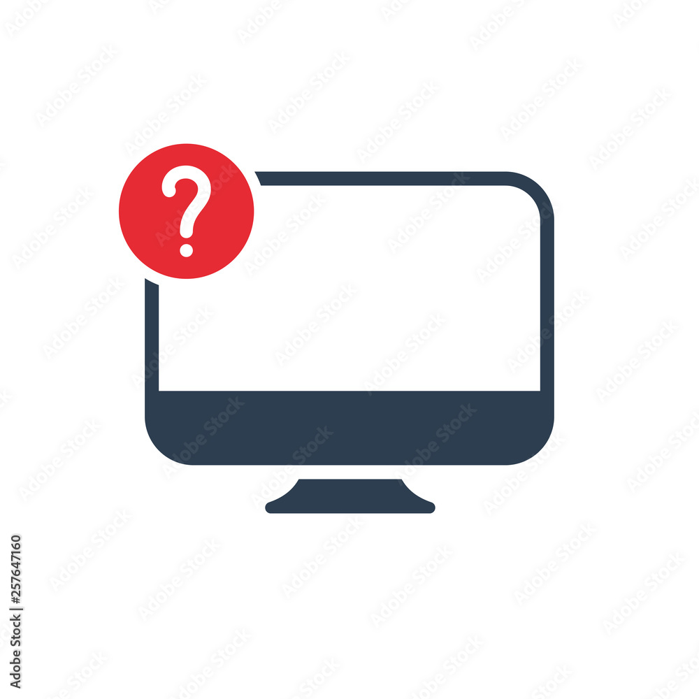 Desktop icon with question mark. Desktop icon and help, how to, info ...