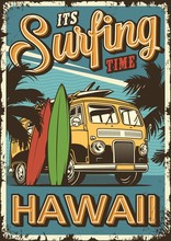 Retro 70s VW Van Poster Free Stock Photo - Public Domain Pictures