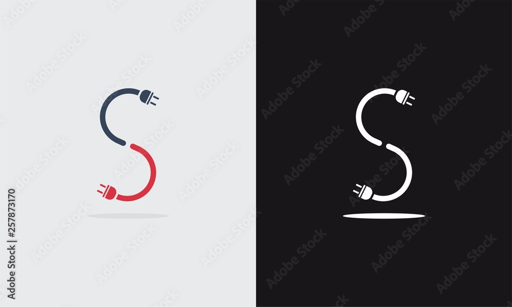 letter s electrical icon logo Stock Vector | Adobe Stock