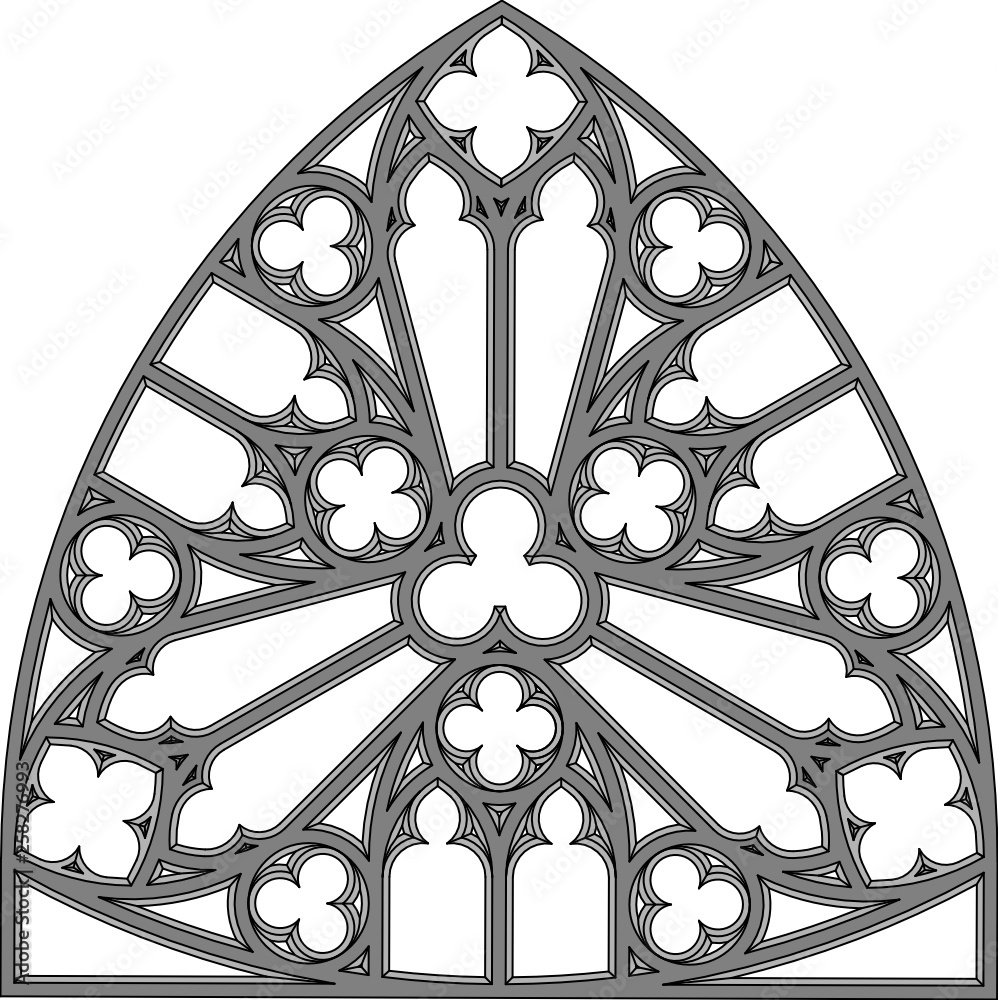 Simple gothic tracery , 28.2 Stock Vector | Adobe Stock