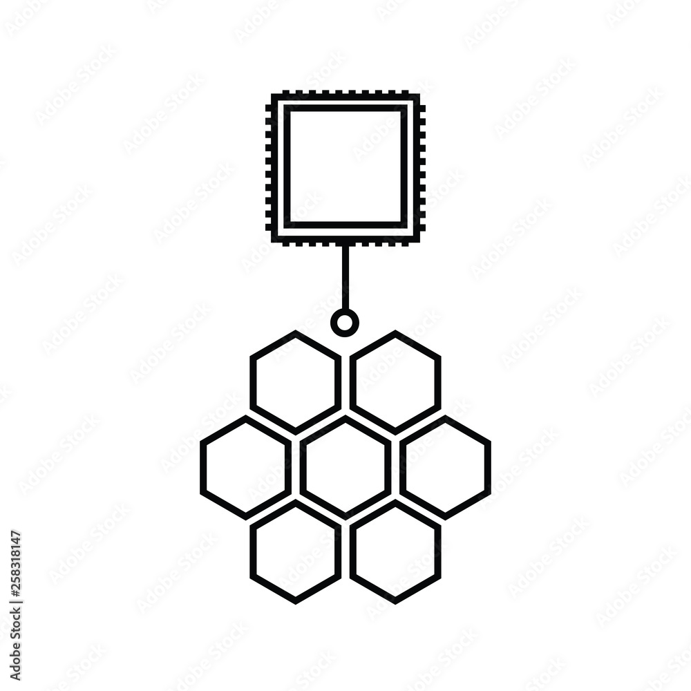 Microservice architecture vector icon, micro chips symbol Stock Vector ...