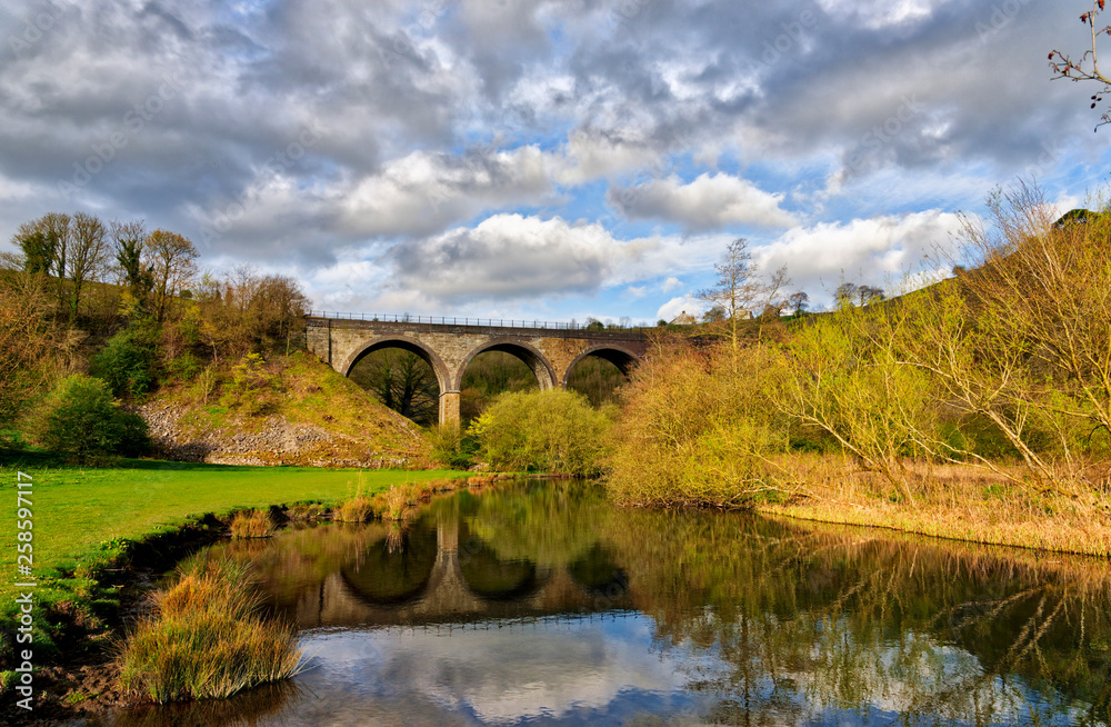 Headstone Viaduct, sometimes called the Monsal Dale Viaduct, in the ...