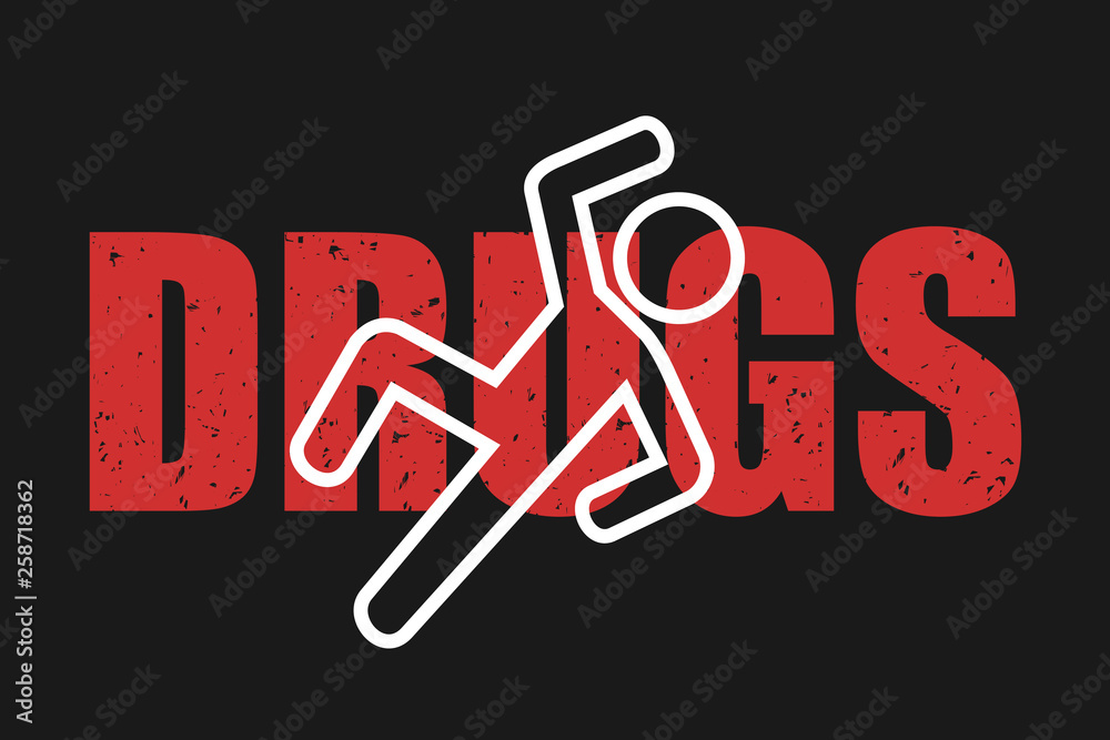 Chalk outline after drug overdose - Death drug user is killed by ...