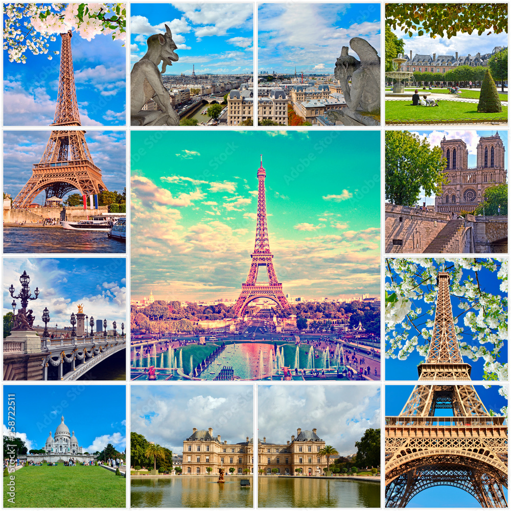 Beautiful photos of Paris. Eiffel tower and other famous places and ...