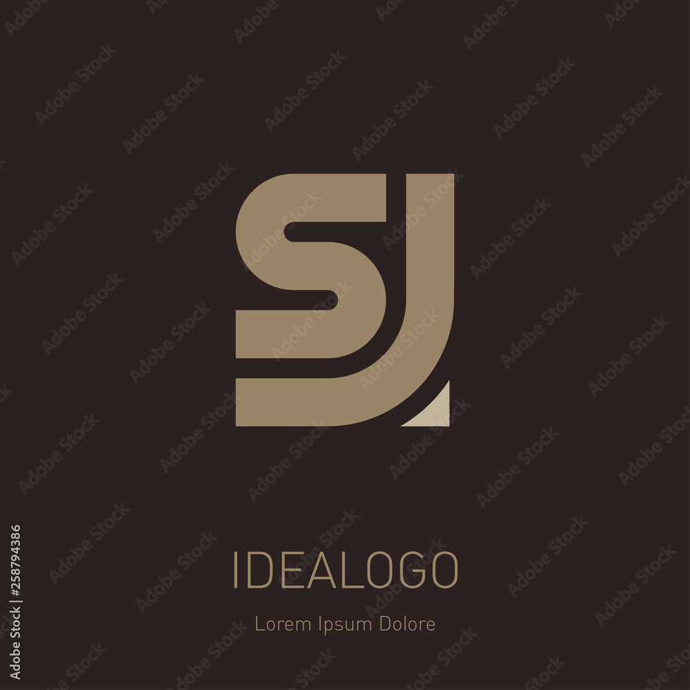 Letter S and J logo design. Minimal monogram symbol. Premium business ...