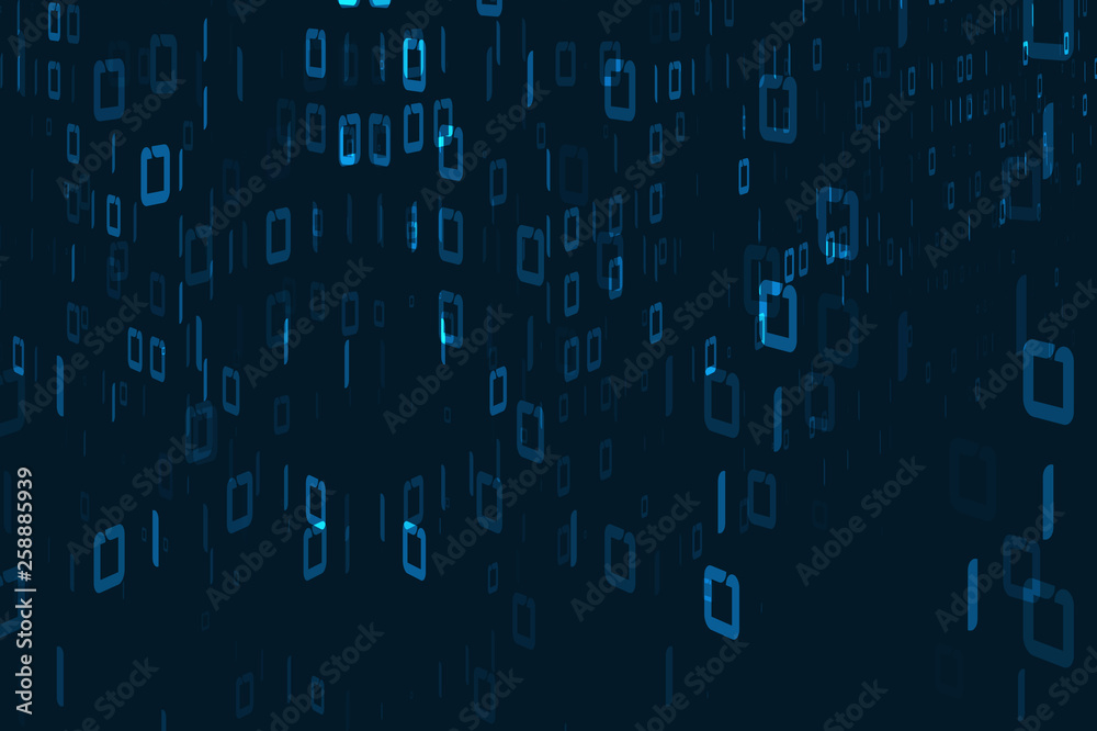 Digital Binary Code Background Scientific Technology Data In Binary