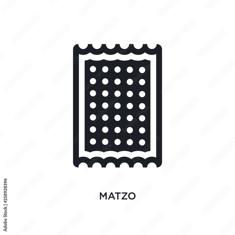 black matzo isolated vector icon. simple element illustration from ...