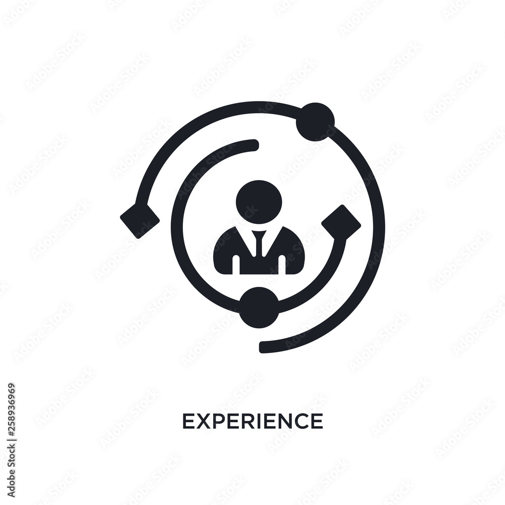 black experience isolated vector icon. simple element illustration from ...