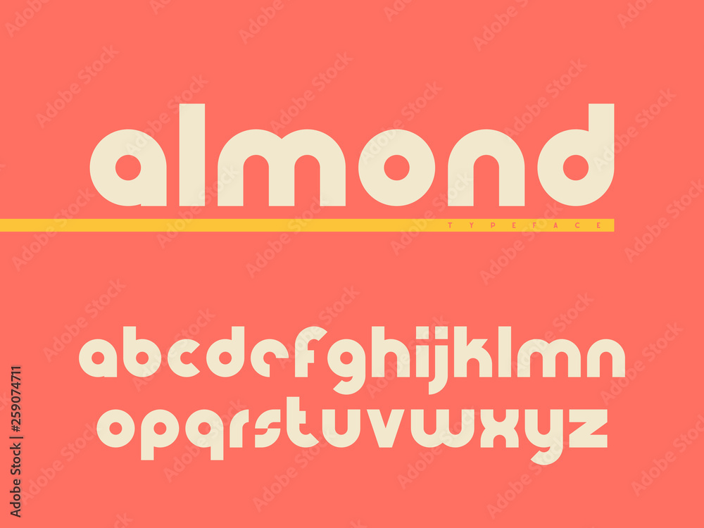Rounded lowercase font. Latin alphabet letters. Vector illustration ...