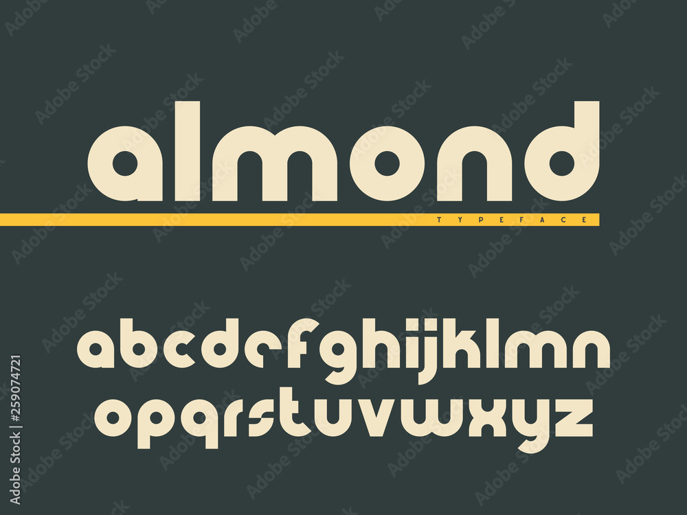 Rounded lowercase font. Latin alphabet letters. Vector illustration ...