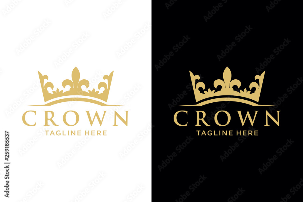Geometric Vintage Creative Crown abstract Logo design vector template ...