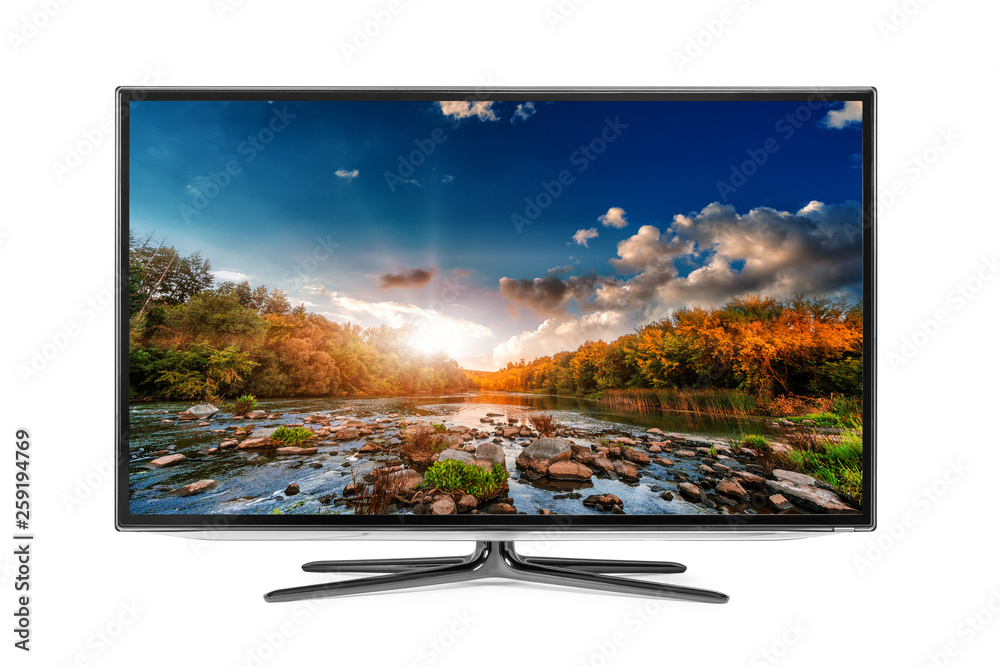 4k monitor isolated on white Stock Photo | Adobe Stock