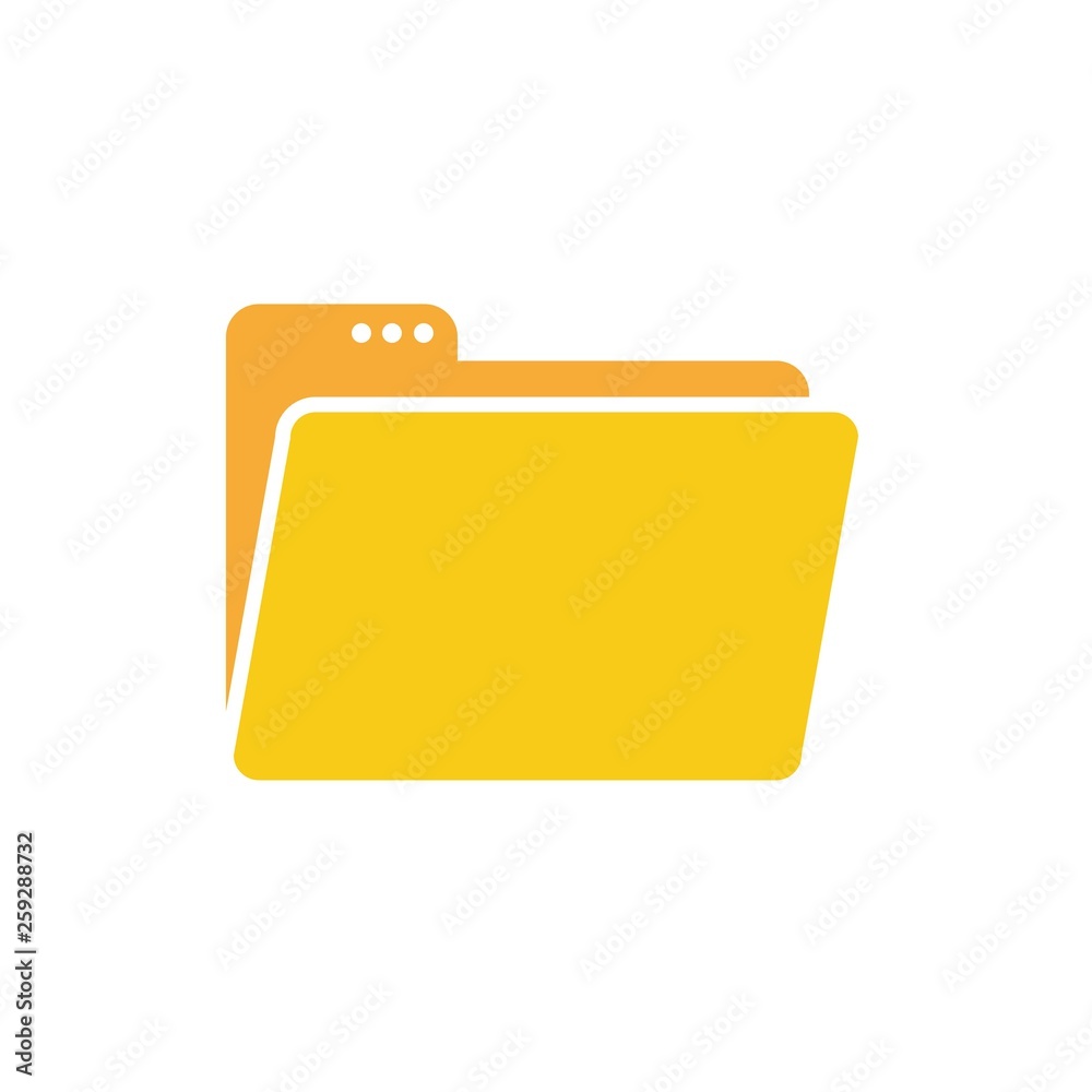 open folder icon. Folder icon isolated Stock Vector | Adobe Stock