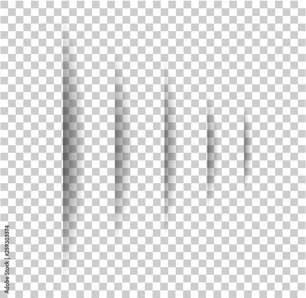 Vector realistic vertical Cuts in paper sheet with a shadow on ...