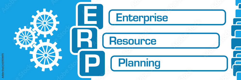 ERP - Enterprise Resource Planning Blue Square Stripes Symbol Stock ...