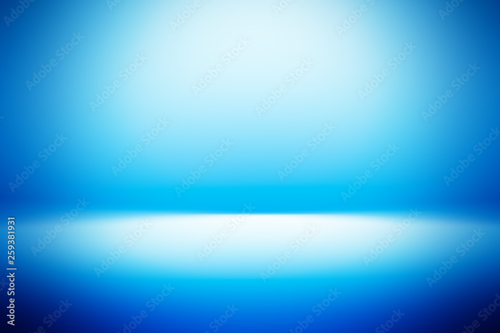 perspective floor backdrop blue room studio with light blue gradient ...