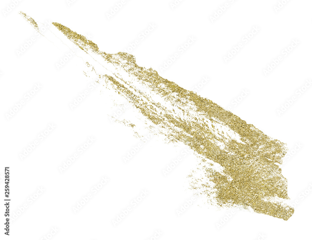 Gold watercolor texture design. Brush stroke frame / border. Shimmering ...