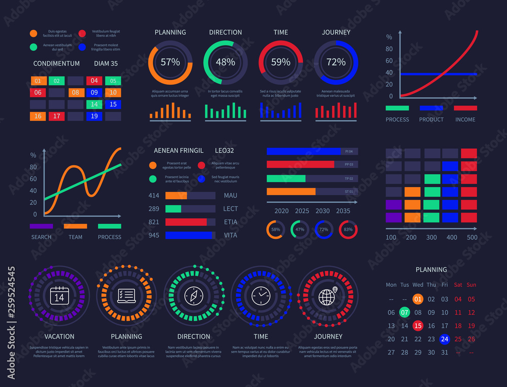 Praca wektorowa bez tantiem: Modern graphic data chart infographic ...