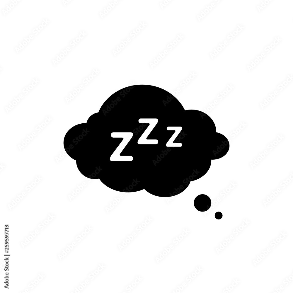 Sleep Rest icon in flat style. Sleep symbol for your web site design ...