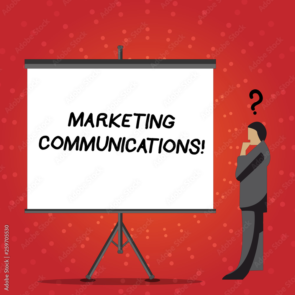 Conceptual hand writing showing Marketing Communications. Concept ...