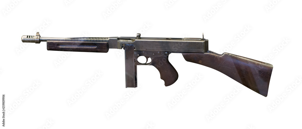 automatic rifle isolated on white background. automatic rifle from the ...