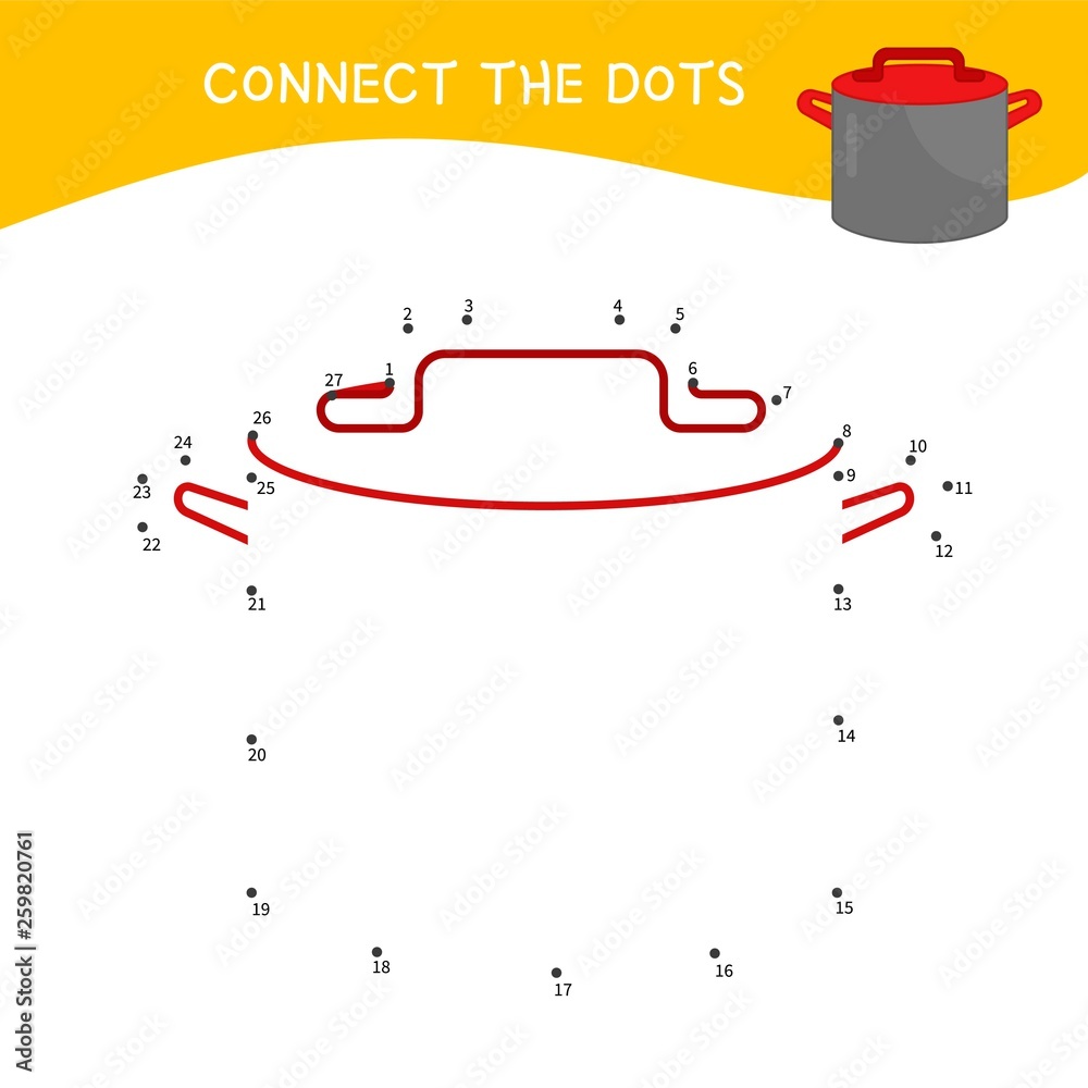 Educational game for kids. Dot to dot game for children. Illustration ...