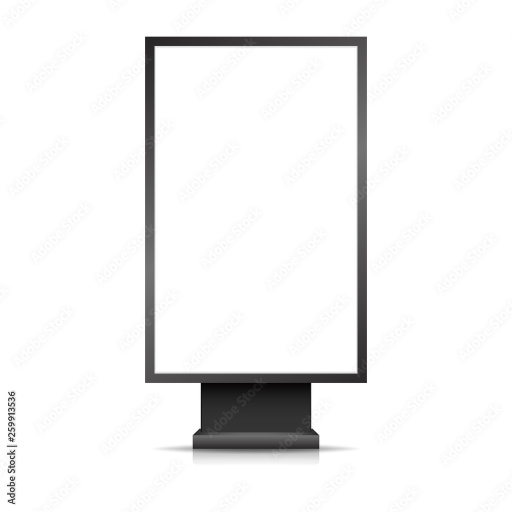 realistic outdoor advertising banner. street light box display mockup ...