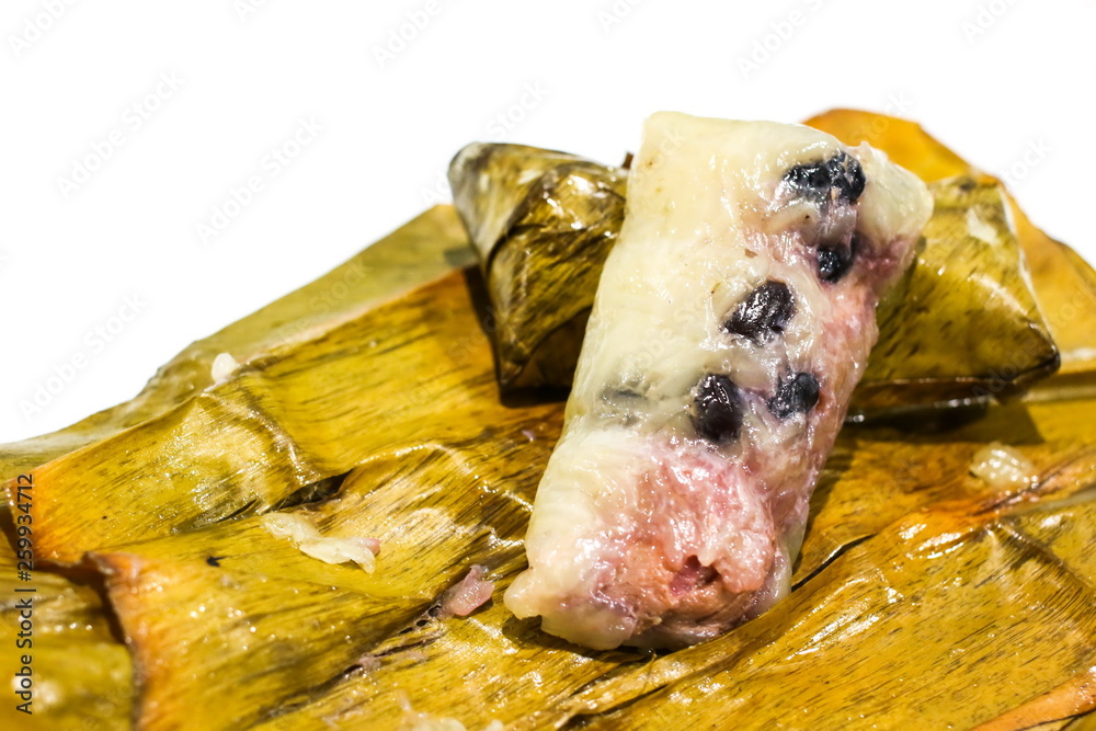 Khao Tom Mat or Khao Tom Pad Traditional Thai dessert which is sweet ...