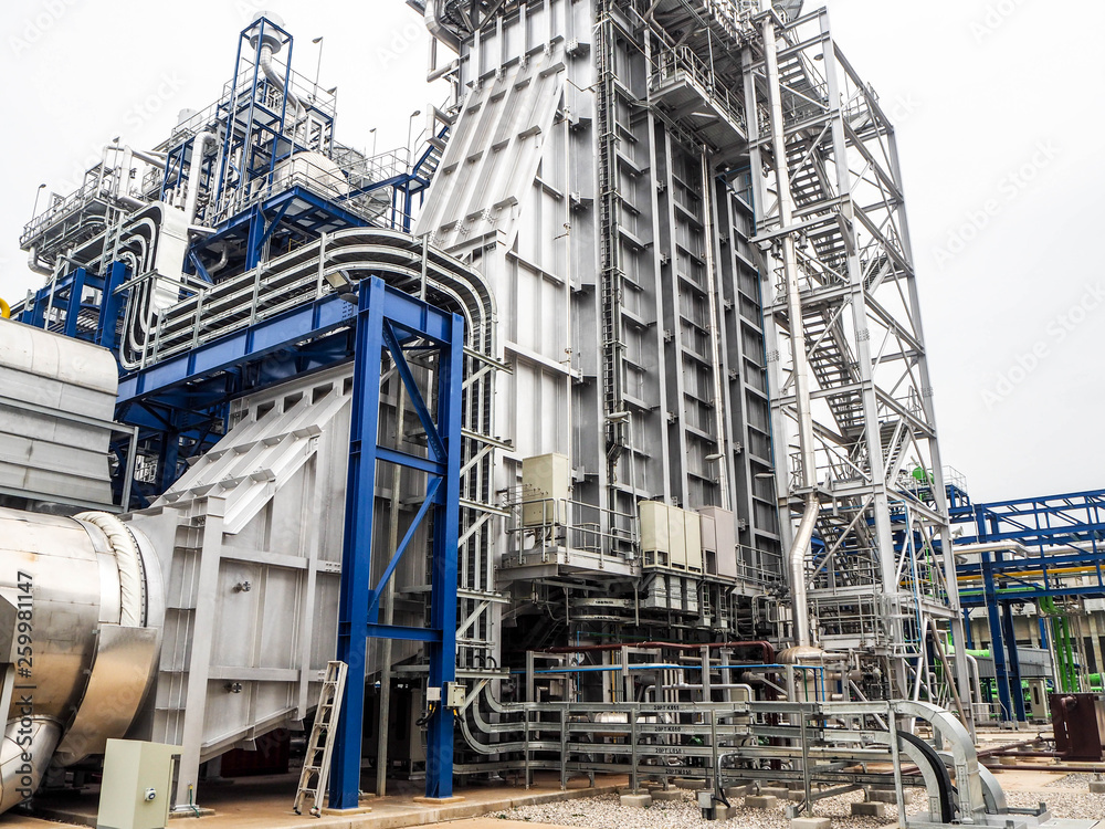 Heat Recovery Steam Generator And Sky In Combined Cycle Co Generation Power Plant Which It So