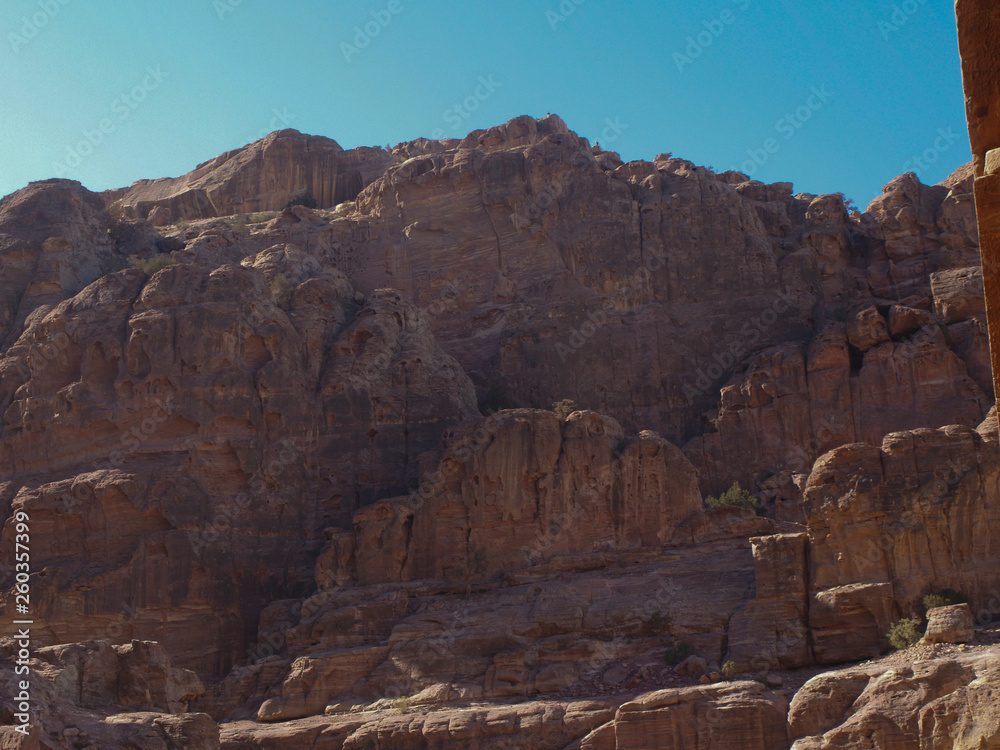 Petra; Raqmu - historic ruins of the ancient, rock city of the Nabatean ...