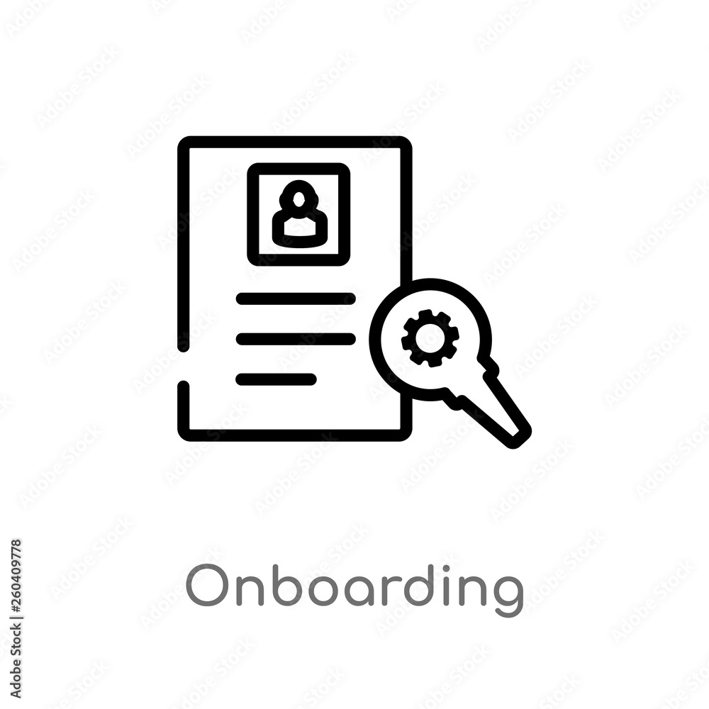 outline onboarding vector icon. isolated black simple line element ...
