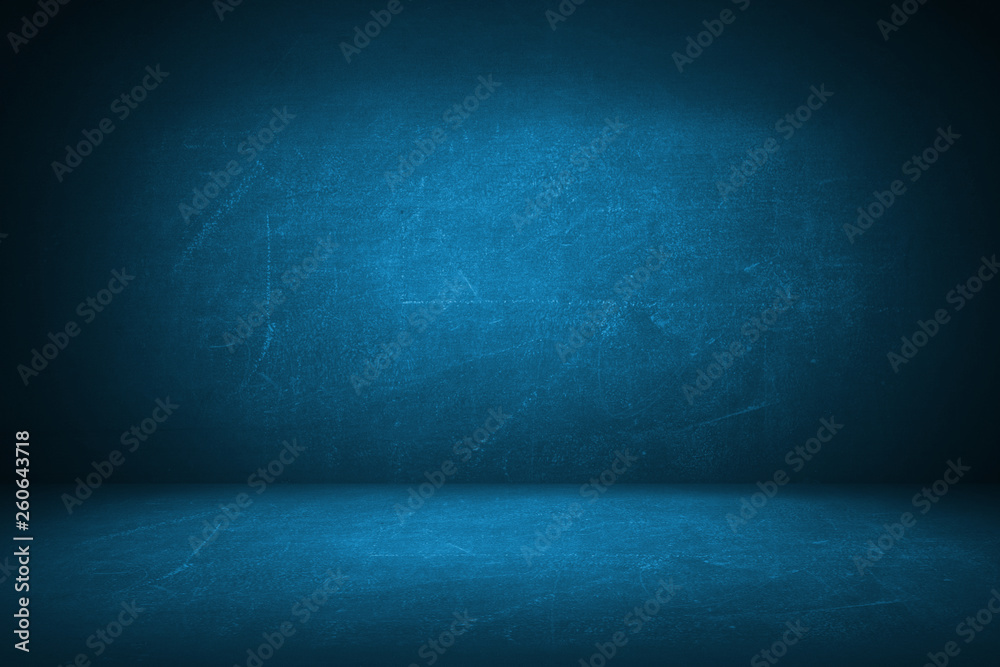 dark blue grunge studio backdrop background Stock Photo | Adobe Stock