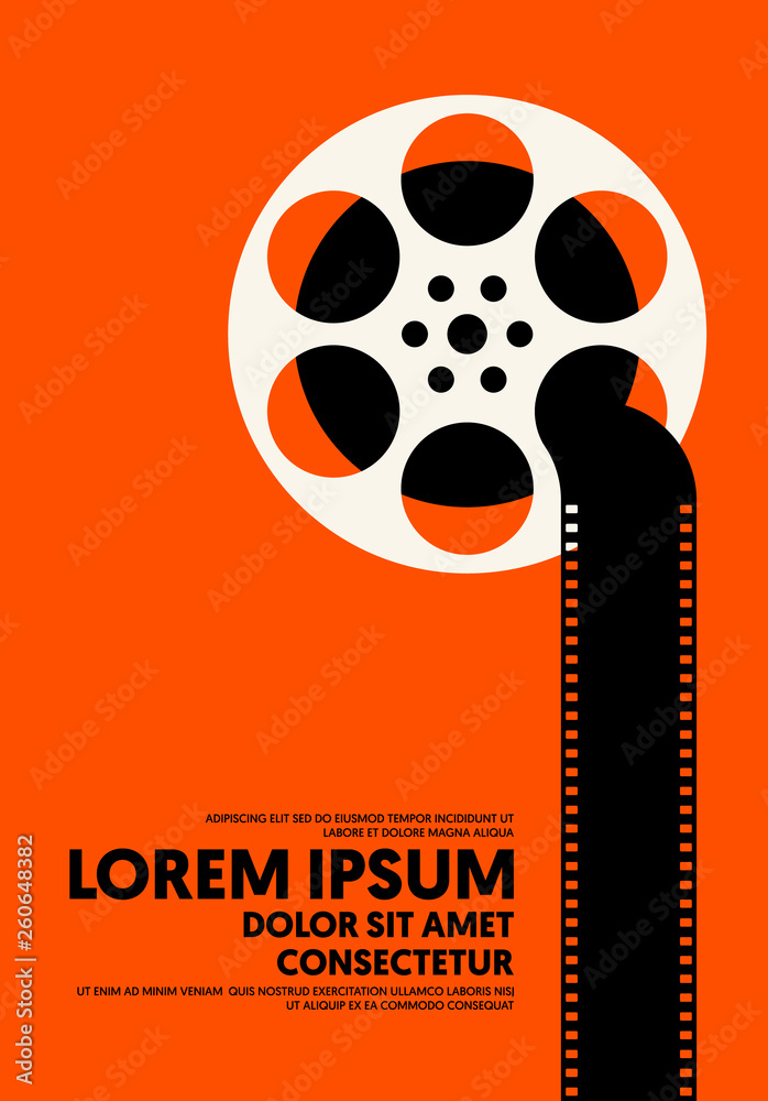 Movie and film poster modern vintage retro style Stock Vector | Adobe Stock