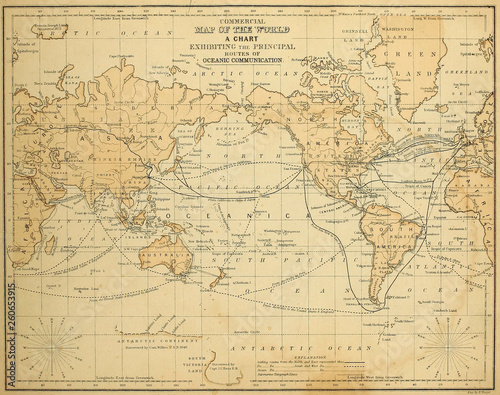 Old map. Engraving image Stock Illustration | Adobe Stock