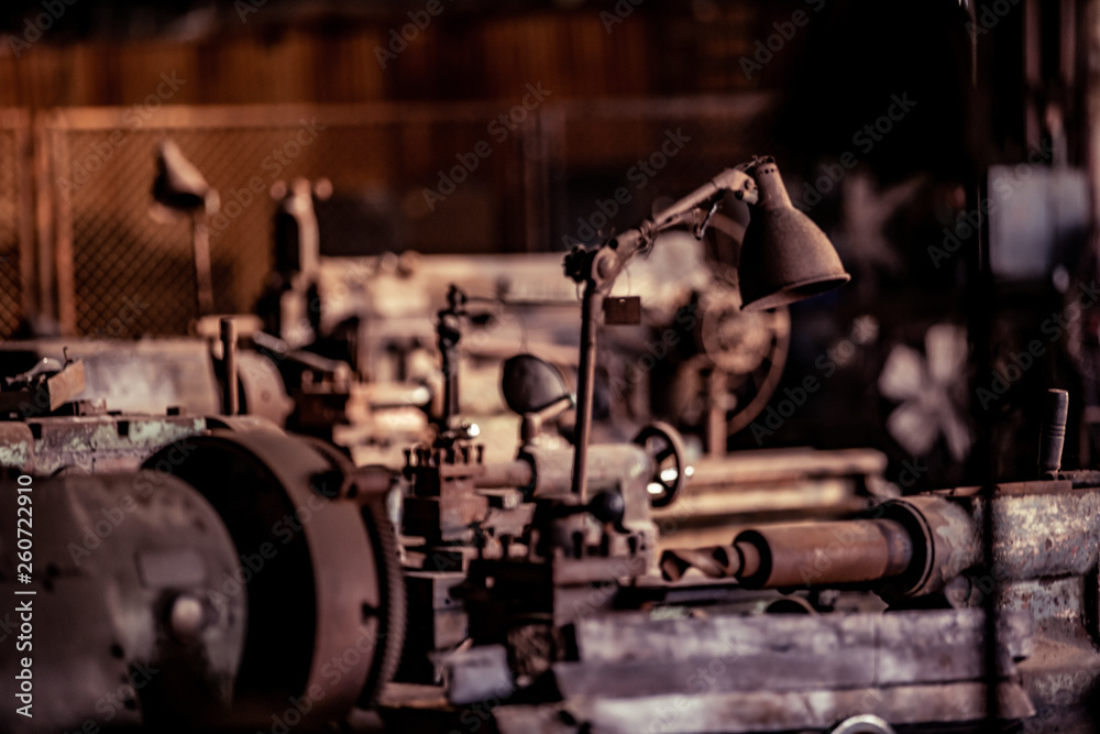 Old steel factory. Retro photography. Old factory industry. Photography ...