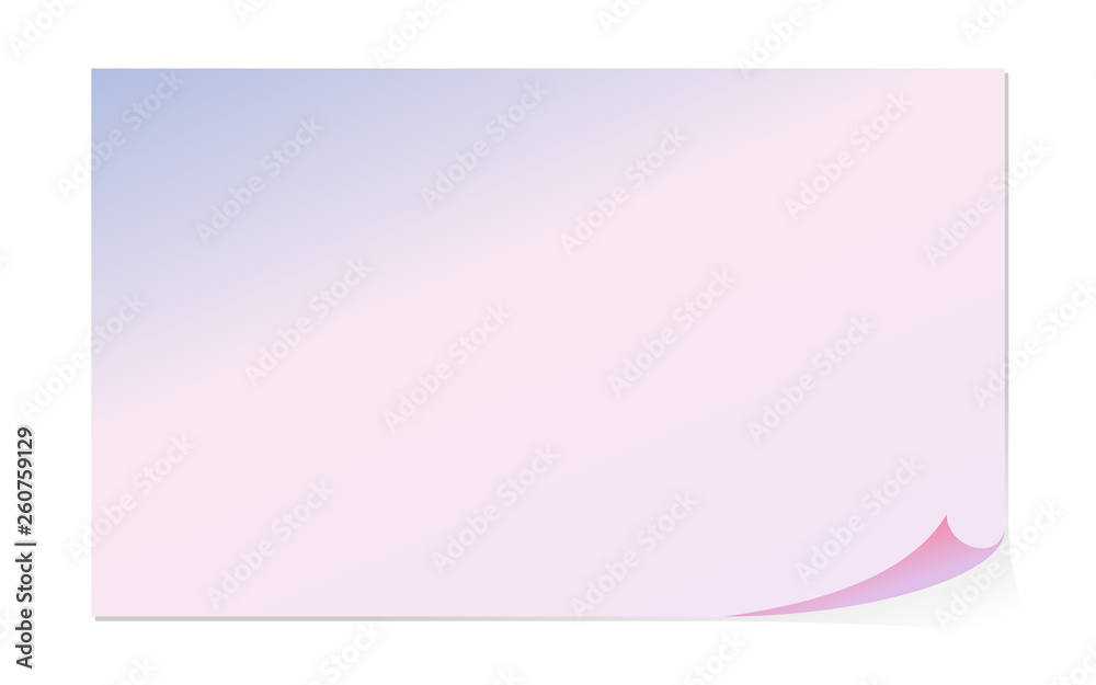 Blank horizontal A4 sized page mockup. Curved corner paper sheet ...