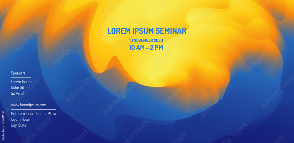 Business event invitation template. Can be used for online courses ...