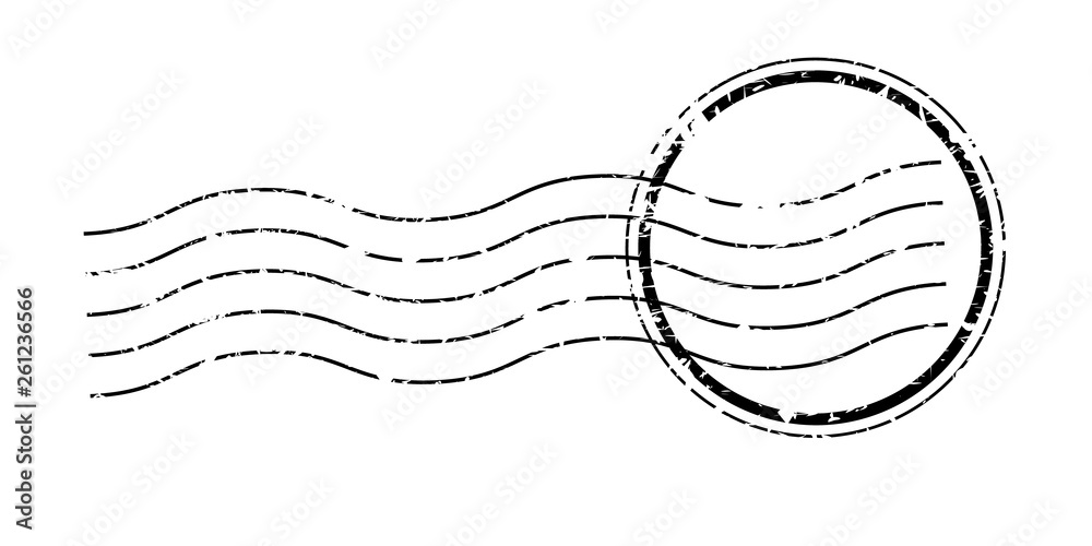 Vintage postage stamp cancellation. Shipping mark trace. Stock Vector ...