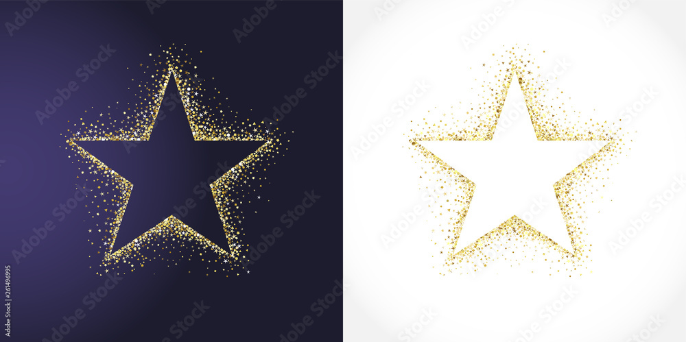Stars shape logotype set. Isolated business abstract emblem 1 2 3 place ...