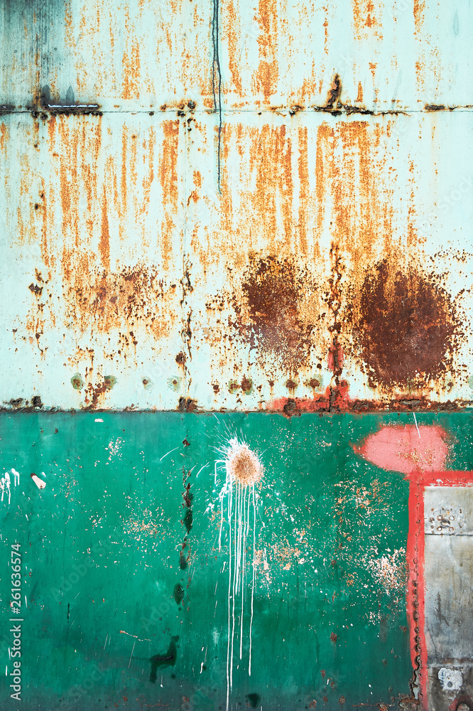 Colorful old rusty entrance metal gate pictured in Iloilo City ...