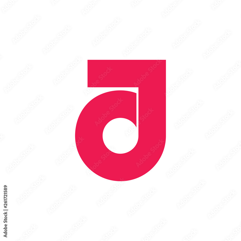 abstract letter jd simple loop logo vector Stock Vector | Adobe Stock