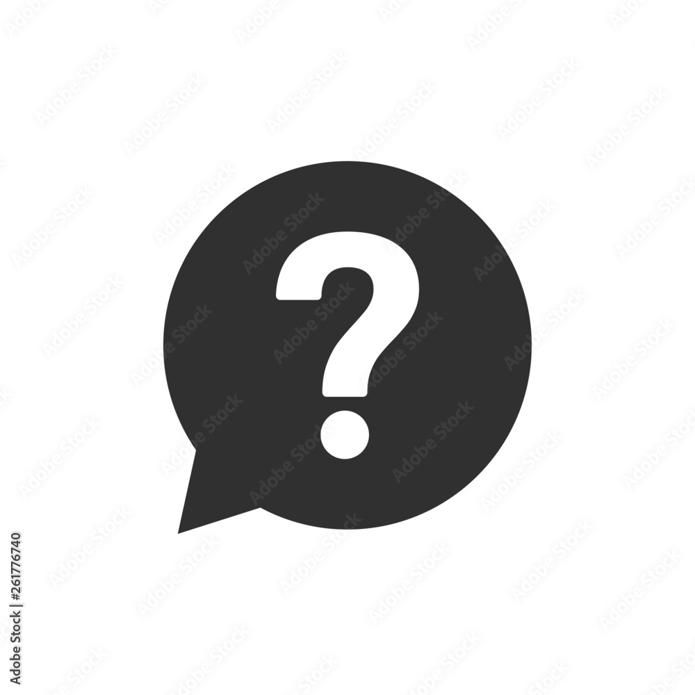 Question mark in bubble icon. Vector. Isolated. Stock Vector | Adobe Stock