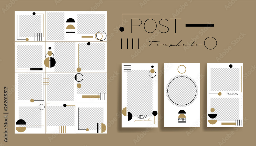 Vetor De Layout Do Instagram Page 2 | Instagram Layout Design Vectors