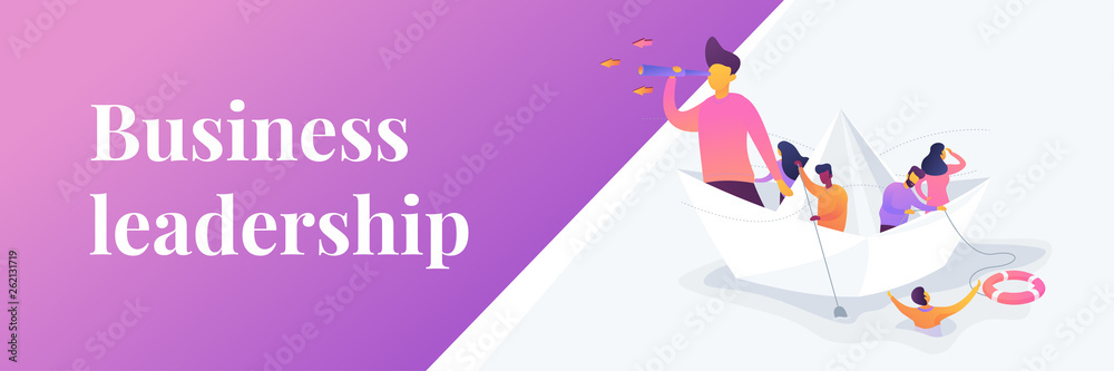Business leadership, managing skills, leadership training plan concept ...